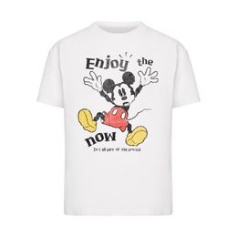 Merchcode T-Shirt 'Mickey Mouse Enjoy The Now' Damen Gr&ouml;&szlig;e 5XL gelb / rot / schwarz / wei&szlig;