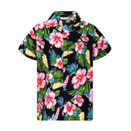 King Kameha Shirt 'Hibiscus New' male Black size S
