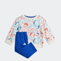 adidas Sportswear Trainingsanzug Jungen Größe 68 ecru / blau / dunkelorange