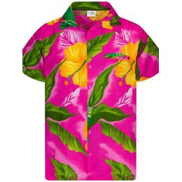 King Kameha Shirt 'Big Flower' male Pink size S