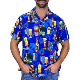 King Kameha Shirt 'Beerbottle' male Blue size 8XL