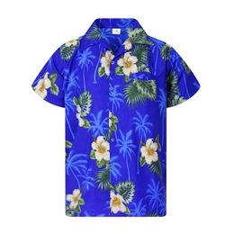 King Kameha Shirt 'Small Flower' male Blue size XXL