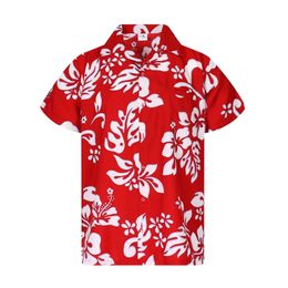 King Kameha Shirt 'Hibiscus' male Red size S