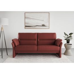 2,5-Sitzer DOMO collection, B:199cm H:95cm T:88cm, rot, 100% Polyester, Sofas, "Pina, schmale Armlehnen, mit Federkern, kompakt & elegant", Hoher