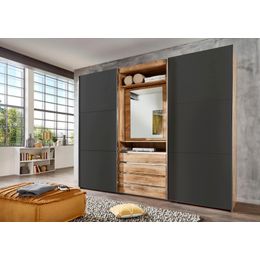 Schwebet&uuml;renschrank wimex, B:300cm H:236cm T:65cm, grau, Schr&auml;nke, "Magic by fresh to go", mit drehbarer Spiegelt&uuml;r