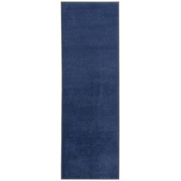 L&auml;ufer my home, B:60cm H:9mm L:180cm, blau, Kunstfaser, Flur, Teppiche, "Lavea", L&auml;ufer, Teppichl&auml;ufer, Br&uuml;cke, Schmutzfangmatte, Uni-Farben, waschbar