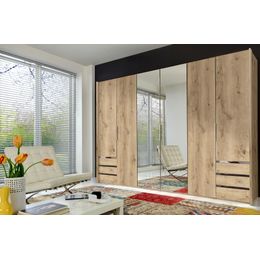 Kleiderschrank wimex, B:300cm H:236cm T:58cm, braun, Schlafzimmer, Schränke, "Level by fresh to go", mit Spiegeltüren und Schubladen