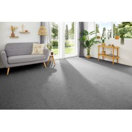 my home Teppichboden "Ruth, melierte Schlinge, Made in Netherlands", B : 400cm 1 Stk., 4,5mm, L: 350cm, grau, Schlafzimmer, Teppiche, Breite 400 &