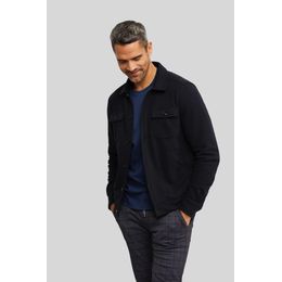 Bugatti Herren Sweatjacke, blau, Gr. 4XL, Sweatware, 87% Baumwolle, 13% Polyester, Sweatjacken, in Hemdoptik