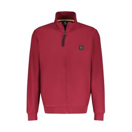Lerros Herren Sweatjacke "Lerros Sweatjacke in Strukturqualit&auml;t", rot, Gr. S, 100% Baumwolle, Sweatjacken
