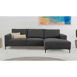 Ecksofa Home Affaire, B:262cm H:85cm T:152cm, grau, 100% Polyester;Hartfaserplatte;Holz;Pappe;Spanplatte, Wohnzimmer, Sofas, "Tournon, L-Form, Breite