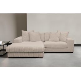 Ecksofa WERK2, B:285cm H:99cm T:195cm, grau, 100% Polyester, Wohnzimmer, Sofas, "Eldorado, Megasofa, Polsterecke mit viel Platz, Breite 285cm,