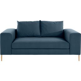 2-Sitzer OTTO products, B:187cm H:83cm T:103cm, blau, Luxus-Microfaser: aus recycleten Textilien (100% PES), Sofas, "Finnja, softer, legerer