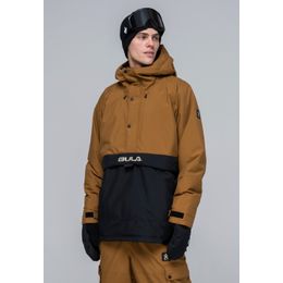 BULA Herren Skijacke, braun, Gr. S, unifarben, 100% Polyester, Jacken, mit wasserdichter Funktion