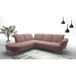 Sit & More Ecksofa SIT & MORE, B:302cm H:91cm T:270cm, rosa, 95%Polyester 5%Polyamid, Wohnzimmer, Sofas, "Dance, L-Form, inkl. Sitztiefenverstellung", inkl.