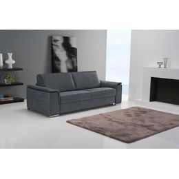 Schlafsofa Egoitaliano, B:234cm H:85cm T:102cm, grau, Wohnzimmer, Sofas, "Cecilia, modern & elegant, erstklassiger Sitzkomfort, Dauerschläfer", inkl.