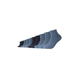 Camano Herren Kurzsocken "Kurzsocken 10er Pack", Gr. 35, blau, 80% Baumwolle, 17% Polyamid, 3% Elasthan, uni, Socken