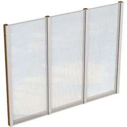 Skan Holz Carport-Seitenwand SKANHOLZ, B:243cm H:200cm, braun, Holzwerkstoff, Gartenhaus-Seitenwände, m. Polycarbonat, freistehend