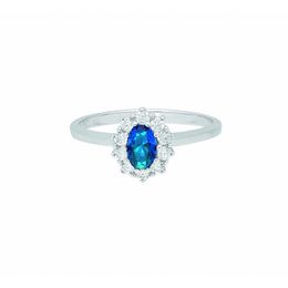 Adelia&acute;s ADELIA ́S Damen Silberring "Damen 925 Silber Ring mit Zirkonia", 50,mit Zirkonia, Silber 925 (Sterlingsilber), blau, Silber 925 (Sterlingsilber),