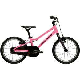KROSS Kinderfahrrad "KROSS Kinderrad Lightweight Liftie 16" rosa", 20cm, 16 Zoll (40,64cm) hinten: 16 Zoll (40,64cm), rosa, Fahrr&auml;der