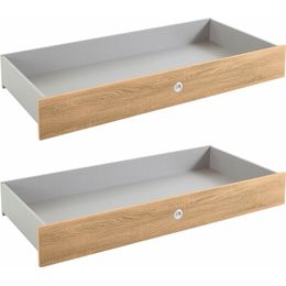 Schubkasten wimex, B:137cm H:19cm T:58cm, braun, Holzwerkstoff, Schubladen, "Easy", auf Rollen, praktische Erg&auml;nzung f&uuml;r wimex Betten "Easy"