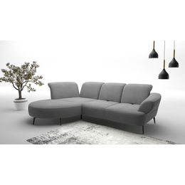 Sit & More Ecksofa SIT & MORE, B:313cm H:91cm T:208cm, grau, 95%Polyester 5%Polyamid, Wohnzimmer, Sofas, "Dance, L-Form, inkl. Sitztiefenverstellung", inkl.