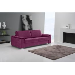 Schlafsofa Egoitaliano, B:234cm H:85cm T:102cm, pink, Wohnzimmer, Sofas, "Cecilia, modern & elegant, erstklassiger Sitzkomfort, Dauerschläfer", inkl.