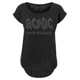 F4NT4STIC Damen T-Shirt "PLUS SIZE ACDC Back in Black", schwarz, Gr. L, Obermaterial: 100% Baumwolle, Shirts, Print