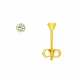 Adelia&acute;s ADELIA ́S Damen Paar Ohrh&auml;nger "Damen 585 Gold Ohrringe Ohrstecker mit Zirkonia &Oslash; 3 mm", Damen, Gelbgold 585 Gold, gold, Gelbgold 585, Gold, Ohrringe,