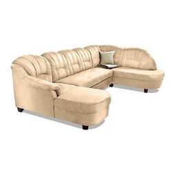 Wohnlandschaft Home Affaire, B:288cm H:84cm T:80cm, beige, Sofas, "Budapest, viel Platz, Breite 288cm, zeitlos und elegant, U-Form", wahlweise mit