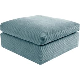 Hocker Alina, B:122cm H:46cm T:122cm, blau, Cord GCT (92% Polyester, 8% Nylon), Büro, Hocker, "Sandy", 122 cm breit und 122 cm tief