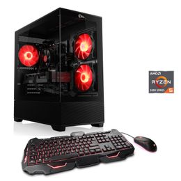 CSL Gaming-PC "AeroVision V24286", Microsoft Windows 11 Home (64 Bit), 16 GB RAM 500 GB SSD, schwarz, Desktop-PCs