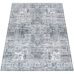 Teppich Paco Home, B:80cm H:12mm L:150cm, grau, Polyester, Wohnzimmer, Teppiche, "Cambridge 461", Kurzflor, orientalisches Muster, Vintage Design