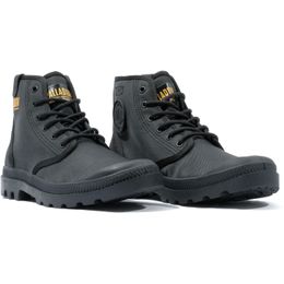 Palladium Herren Schnürboots "PAMPA HI COATED", Gr. 37, schwarz, Textil, Schuhe