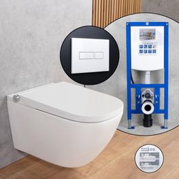 evineo ineo3 softcube Komplett-SET Dusch-WC mit neeos Vorwandelement,, BE0602WH+16601WH#SET,