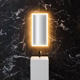 neoro n60 Spiegelschrank B: 40 cm mit 1 Tür Anschlag links, mit umlaufender Beleuchtung, für die Schweiz, BN0497MI,