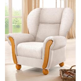 Sessel Home Affaire, B:99cm H:107cm T:89cm, beige, Chenille (70% Polyacryl, 30% Polyester);Chenille (70% Polyacryl, 30% Polyester) auf Korpus und