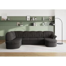 Wohnlandschaft DOMO collection, B:292cm H:82cm T:180cm, braun, 92% Polyester, 8% Nylon, Sofas, "Pegnitz, zeitlos und modern, mit attraktiver