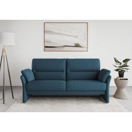 2,5-Sitzer DOMO collection, B:199cm H:95cm T:88cm, blau, 95% Polyester, 5% Polyamid, Sofas, "Pina, schmale Armlehnen, mit Federkern, kompakt &