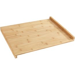 Wenko Schneidebrett "Modell Bambus", B/H/L: 45cm x 1,5cm x 35cm, beige, Schneidebretter, K&uuml;chenbrett mit Anlegekante, rutschsicher, gro&szlig;e