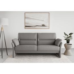 2,5-Sitzer DOMO collection, B:199cm H:95cm T:88cm, grau, 95% Polyester, 5% Polyamid, Sofas, "Pina, schmale Armlehnen, mit Federkern, kompakt &