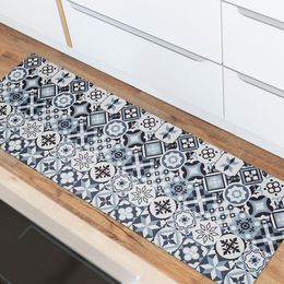 Vinylteppich ANDIAMO, B:70cm H:3,5mm L:200cm, grau, Polyester, K&uuml;che, Teppiche, "Marrakesch", abwischbar, rutschhemmend, Fliesen oder Beton Design,