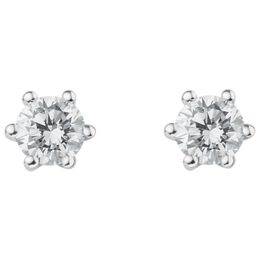 ONE ELEMENT Damen Paar Ohrh&auml;nger "0.25 ct Diamant Brillant Ohrringe Ohrstecker aus 585 Wei&szlig;gold", Damen, 0,25, Diamanten Gold Wei&szlig;gold 585, silber,