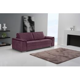 Schlafsofa Egoitaliano, B:234cm H:85cm T:102cm, lila, Wohnzimmer, Sofas, "Cecilia, modern & elegant, erstklassiger Sitzkomfort, Dauerschläfer", inkl.