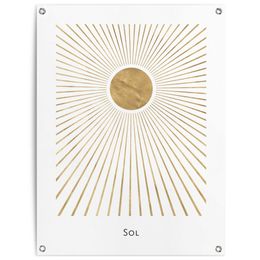 Poster Reinders, B:60cm H:80cm T:0,1cm, gold, Leinwand, Bilder, "Sonne", Outdoor f&uuml;r Garten oder Balkon