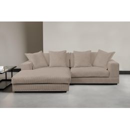 Ecksofa WERK2, B:285cm H:99cm T:195cm, beige, 90% Polyester, 10% Nylon, Wohnzimmer, Sofas, "Eldorado, Megasofa, Polsterecke mit viel Platz, Breite