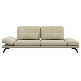 3-Sitzer FLEXLUX, B:252cm H:90cm T:145cm, beige, 100% Polyester, Sofas, "Tropea Funktionssofa, Designsofa, Relaxfunktion, TV-Couch", mit