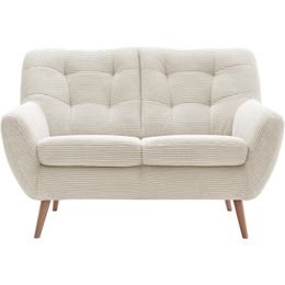 2-Sitzer, B:137cm H:92cm T:92cm, beige, exxpo - SOFA FASHION, Sofas, "Scandi, bequem, aufwendige Rückenpolsterung für mehr Sitzkomfort", akuelle