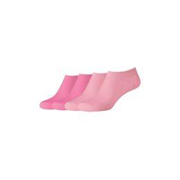 Camano Damen Sneakersocken "Sneakersocken 4er Pack", Gr. 39, rosa, 51% Polyamid 45% Baumwolle 4% Elasthan, uni, Socken