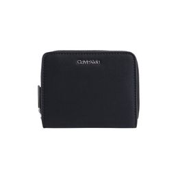 Calvin Klein Damen Geldbörse "CK MUST MD ZIP AROUND W/ FLAP", schwarz, Lederimitat, unifarben, Basic, Kleinlederwaren, Geldbeutel, Damen Portemonnaie